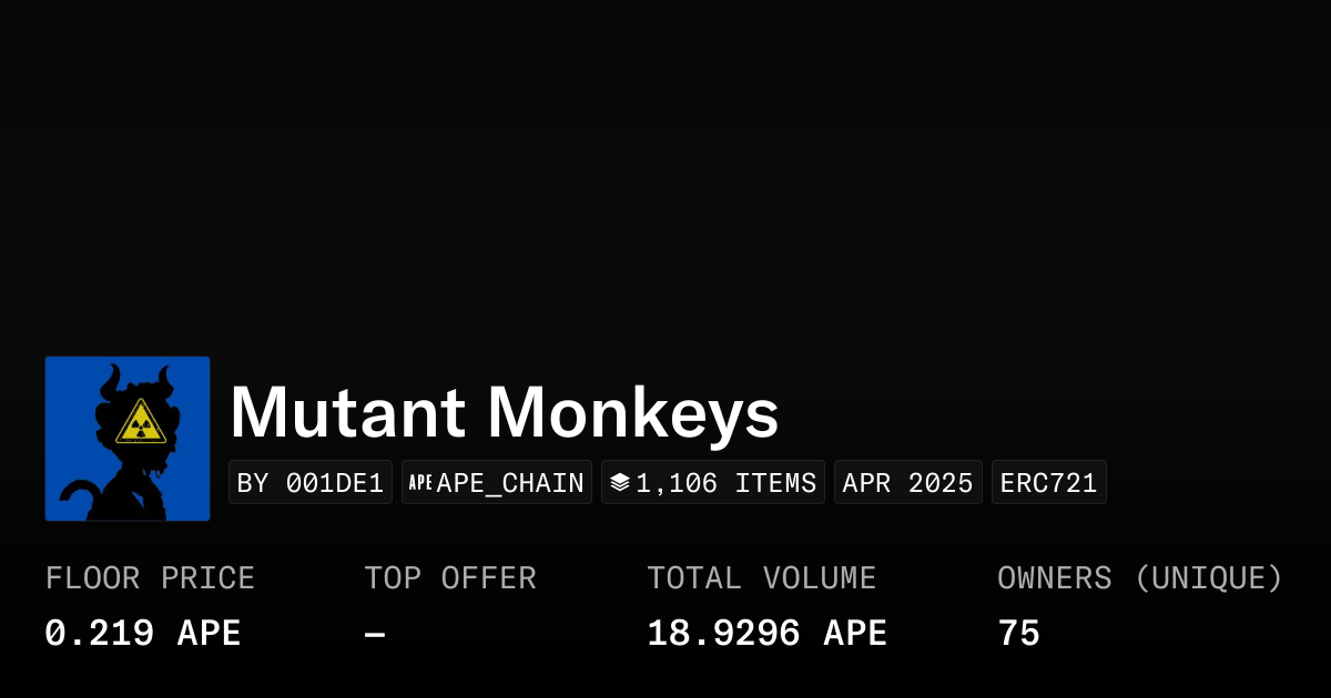 Mutant Monkeys Collection Opensea