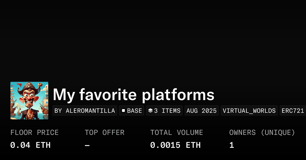 My Favorite Platforms Collection Opensea