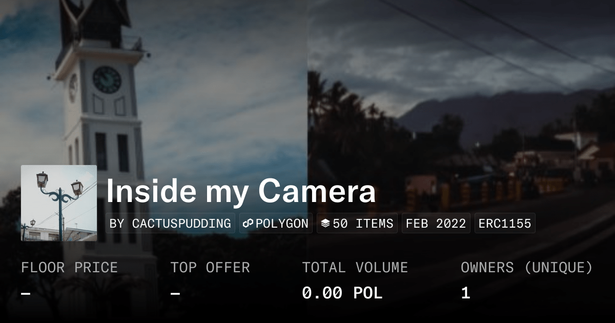 Inside My Camera Collection Opensea