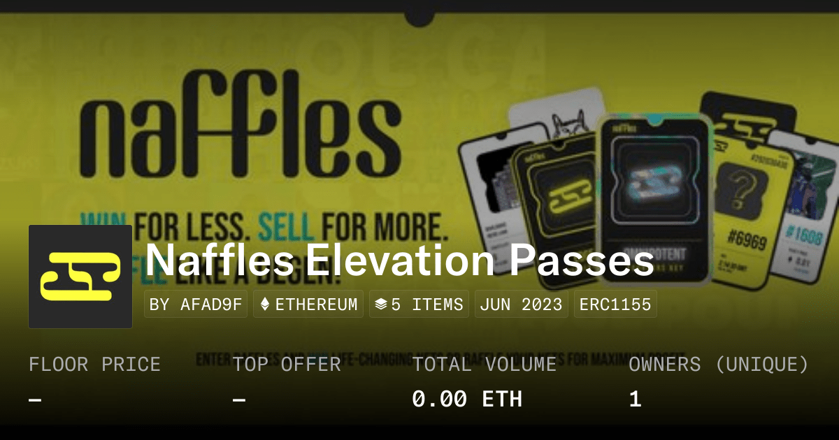 Naffles Elevation Passes Collection Opensea