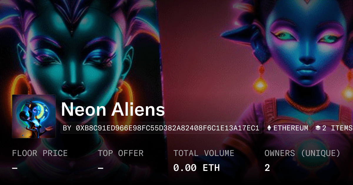 Neon Aliens Collection Opensea