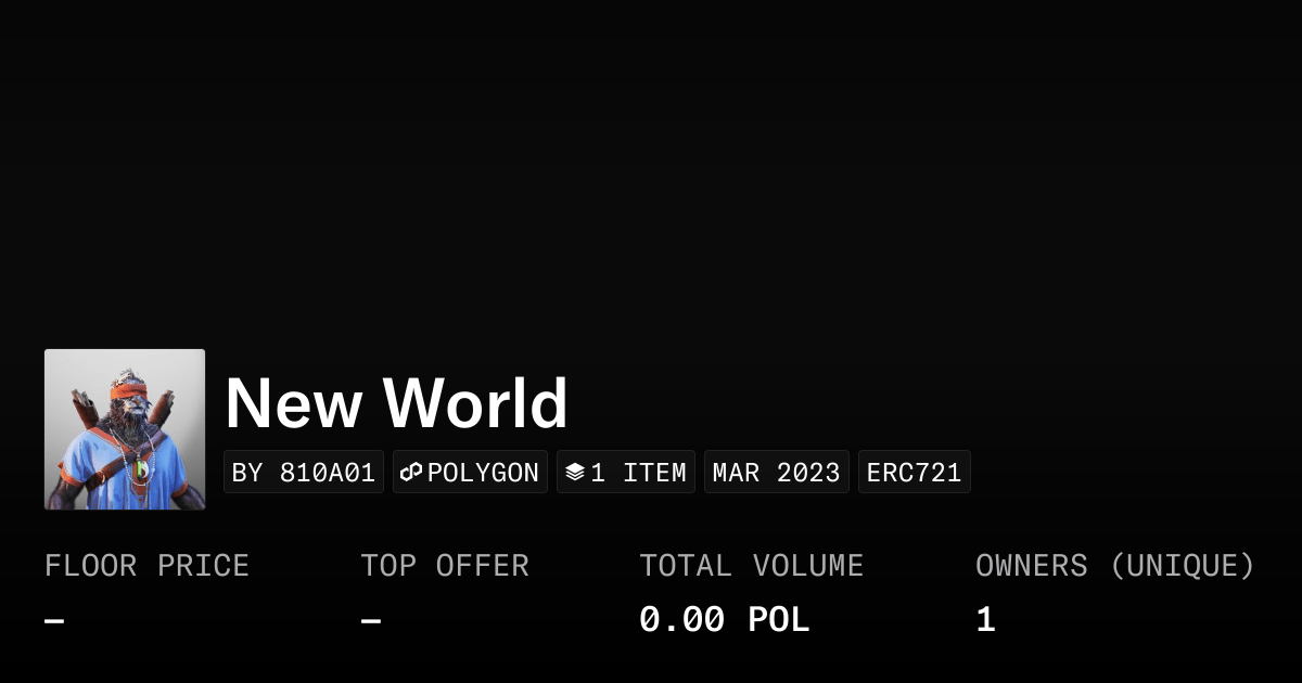 New World Collection Opensea