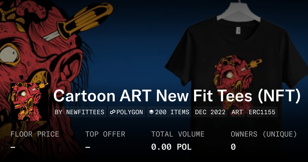 Cartoon Art New Fit Tees Nft Collection Opensea