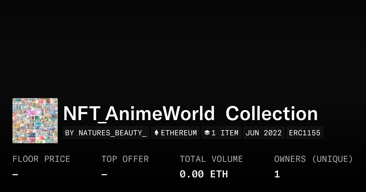 Nft Animeworld Collection Collection Opensea