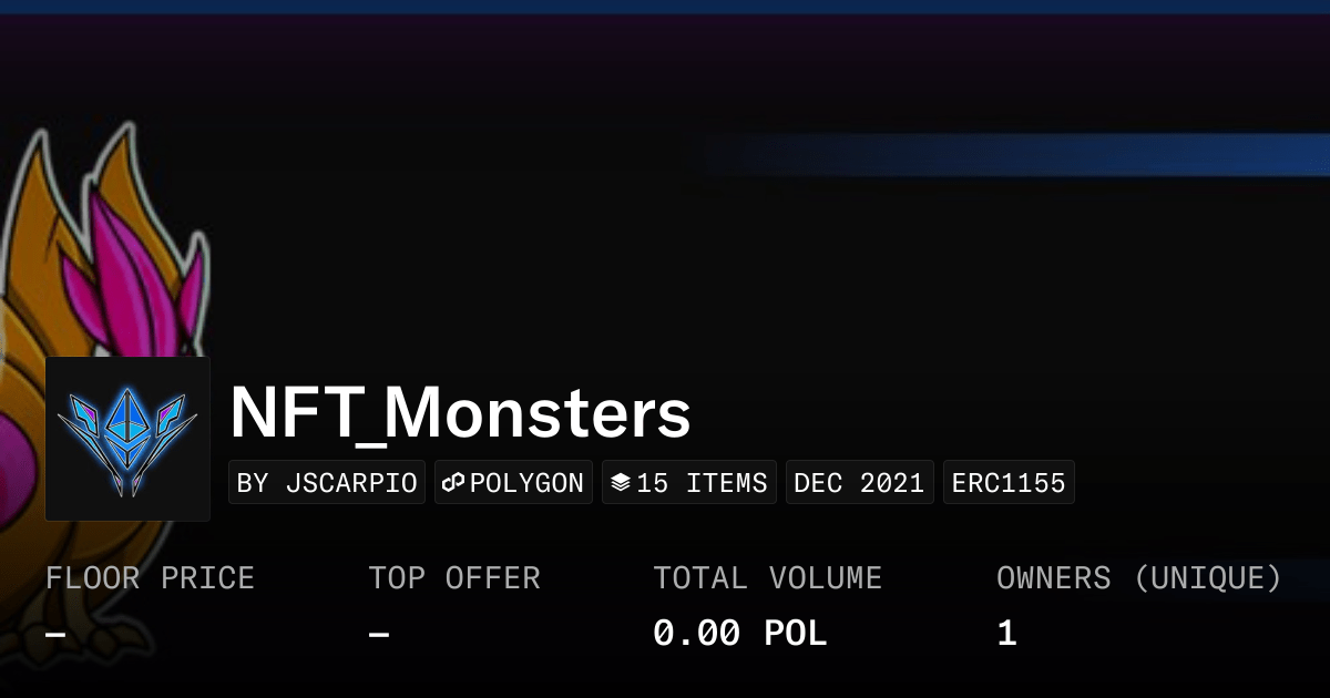 Nft Monsters Collection Opensea