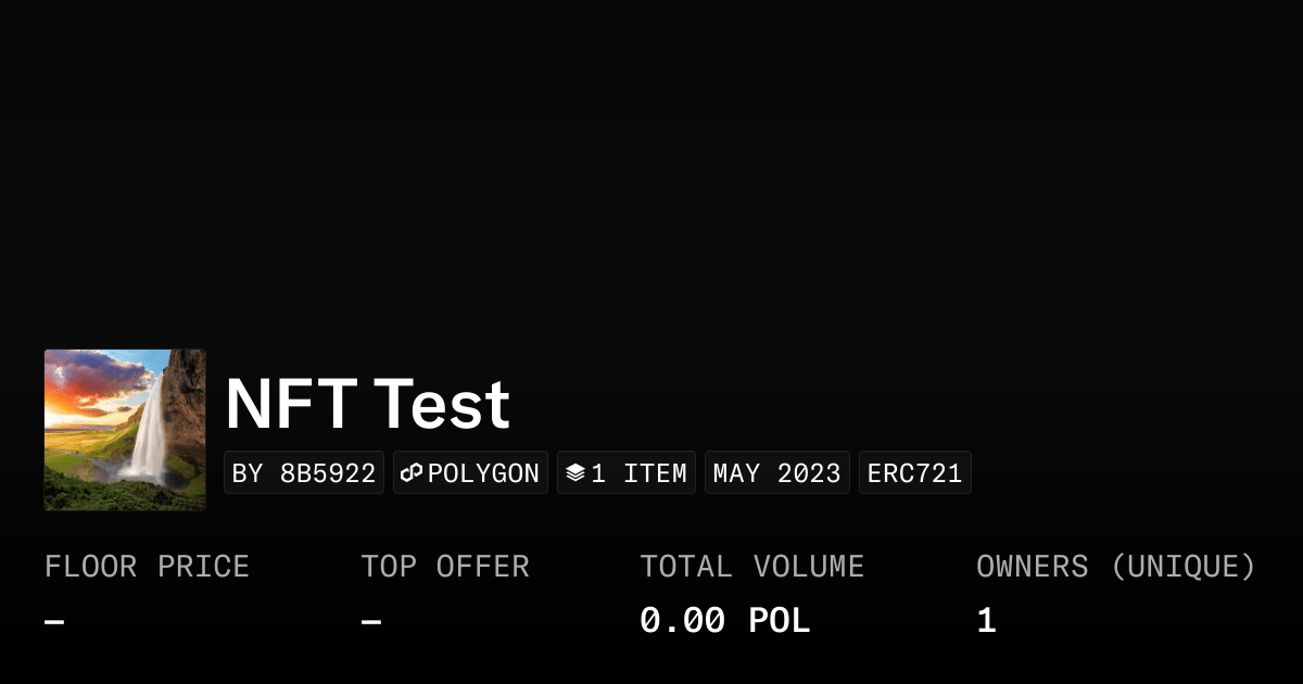Nft Test Collection Opensea