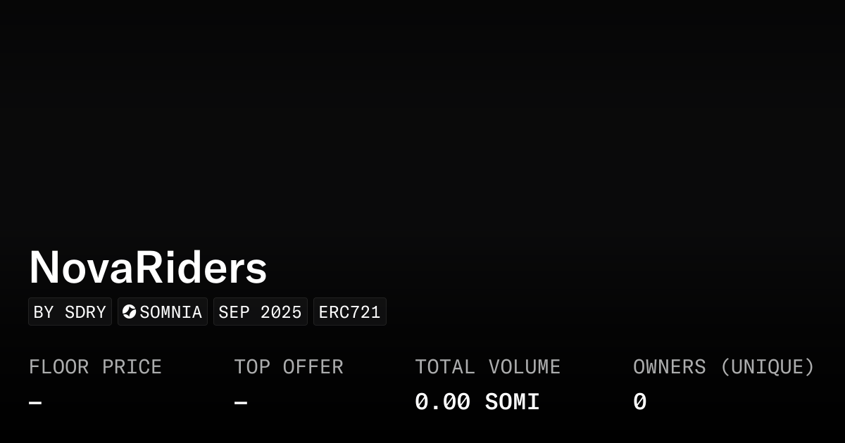 Novariders Collection Opensea