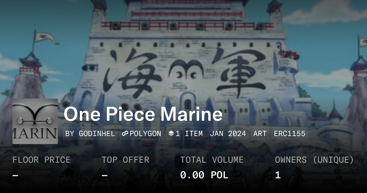 One Piece Marine Collection Opensea