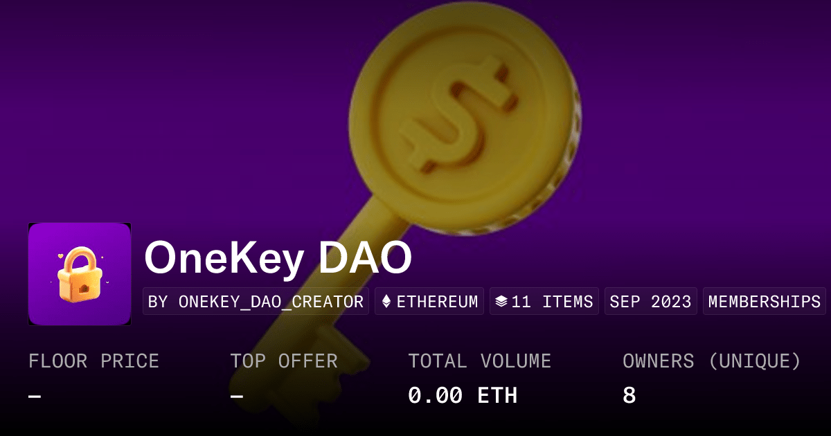 Onekey Dao Collection Opensea