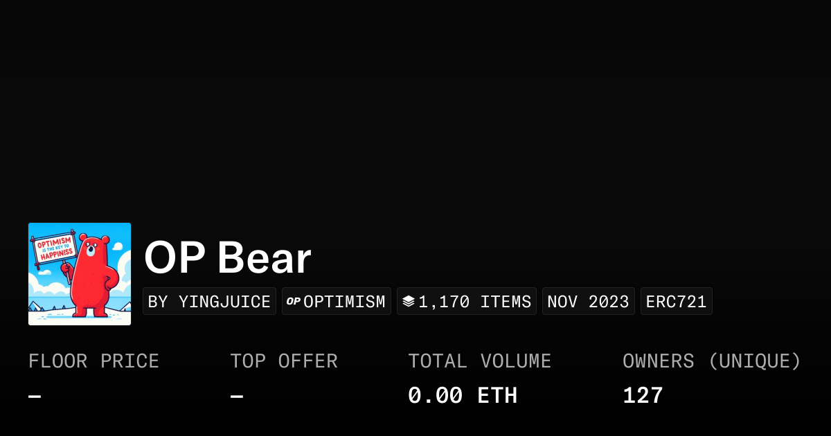 Op Bear Collection Opensea