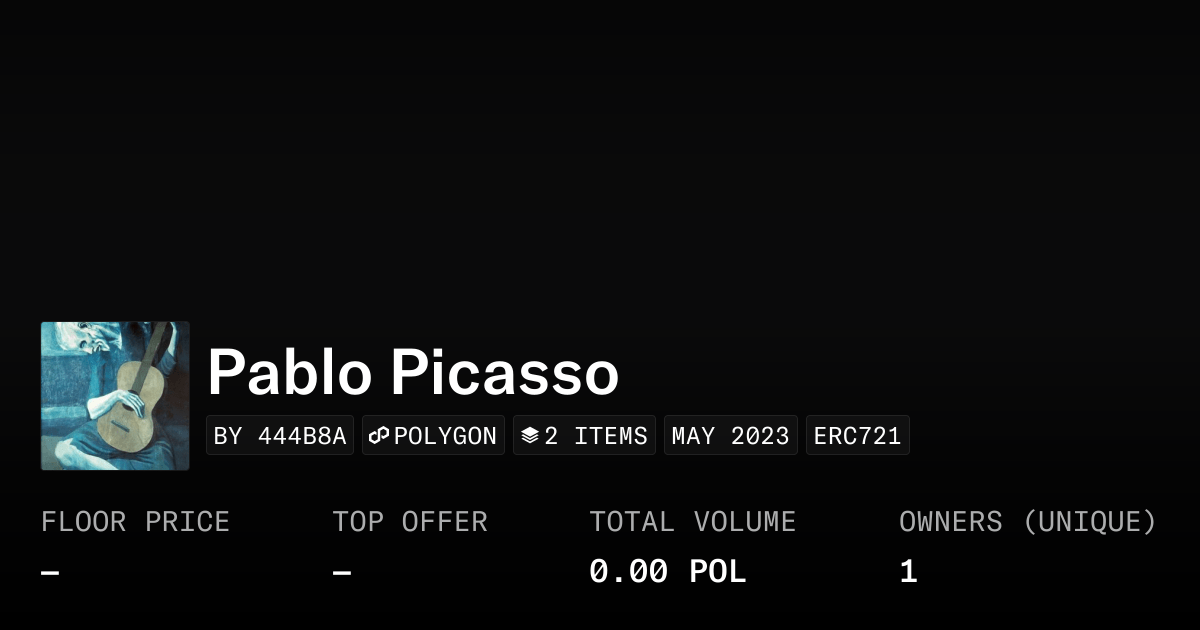 Pablo Picasso Collection Opensea