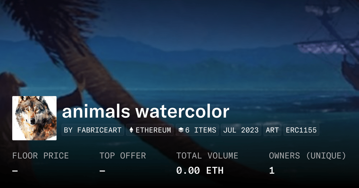 Animals Watercolor Collection Opensea