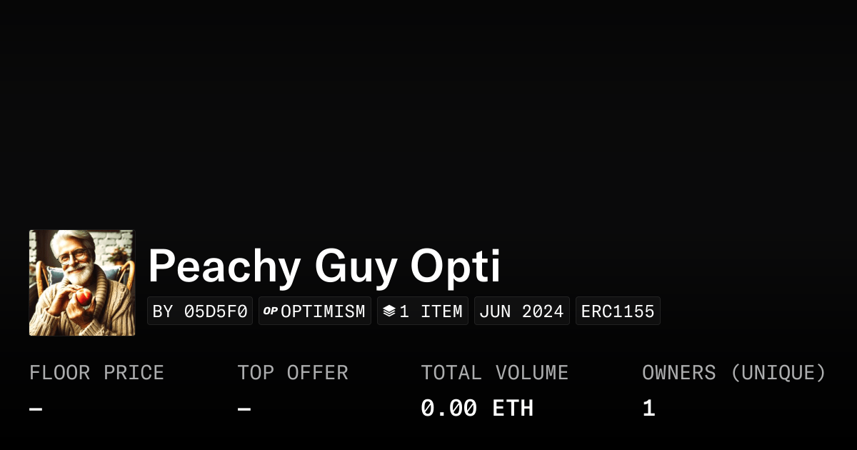 Peachy Guy Opti Collection Opensea