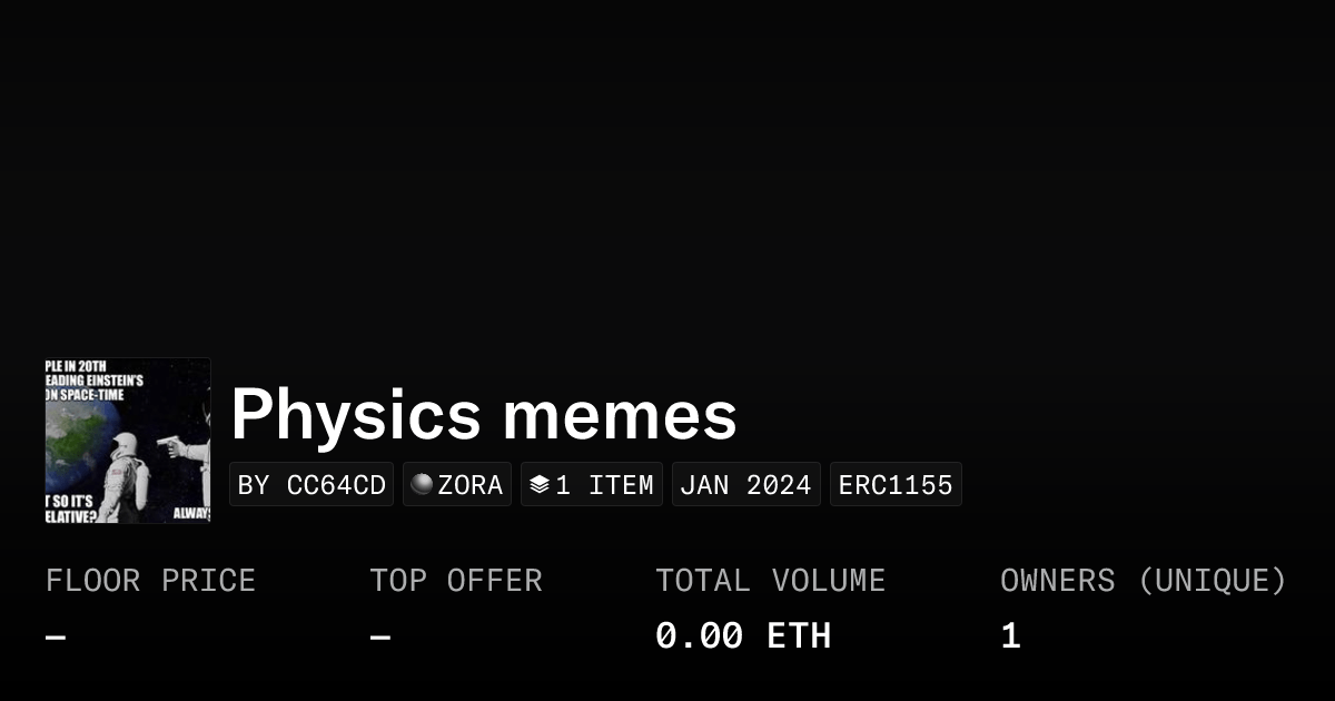 Physics Memes Collection Opensea