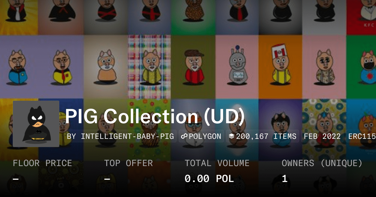 Pig Collection Ud Collection Opensea