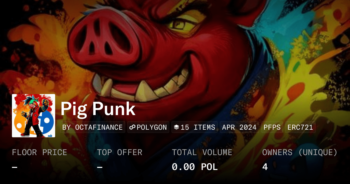 Pig Punk Collection Opensea