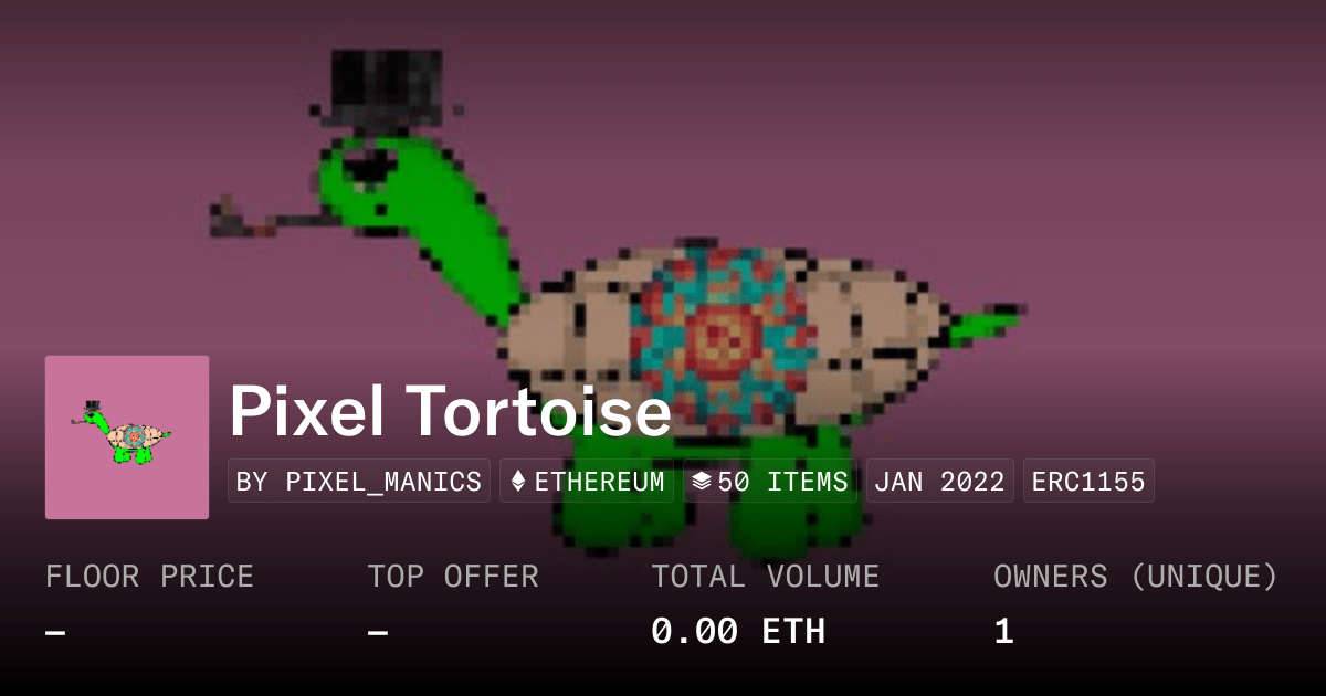 Pixel Tortoise Collection Opensea