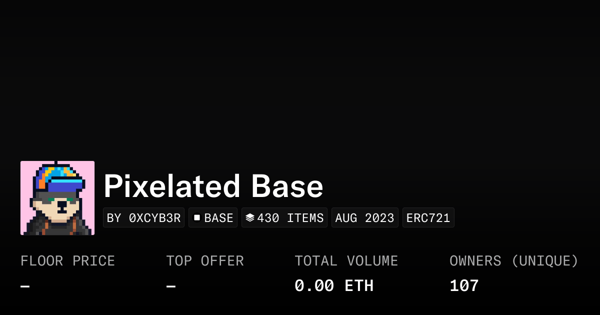 Pixelated Base Collection Opensea