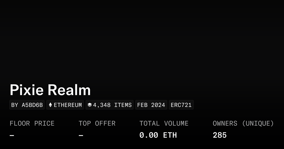 Pixie Realm Collection Opensea
