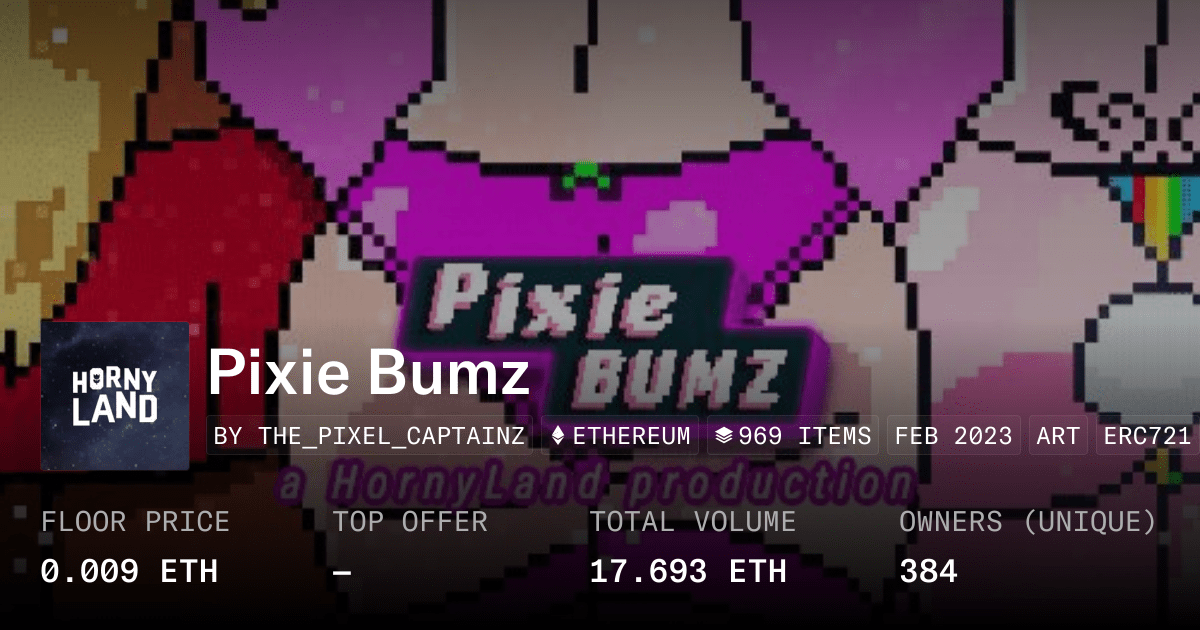 Pixie Bumz 0 009 Eth Collection Opensea