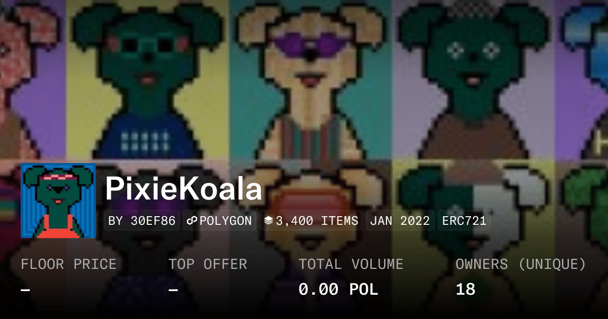 Pixiekoala Collection Opensea