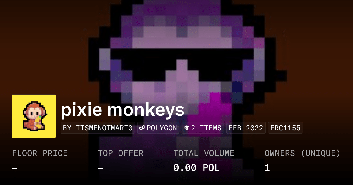 Pixie Monkeys Collection Opensea