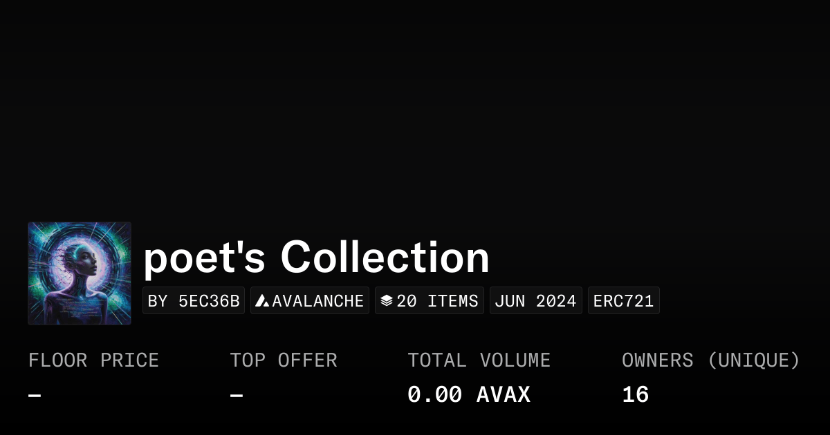 Poet S Collection Collection Opensea