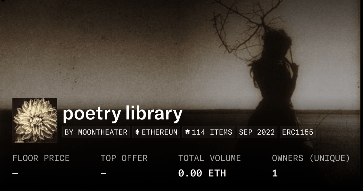 Poetry Library Collection Opensea