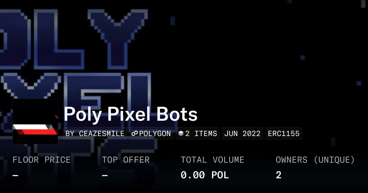 Poly Pixel Bots Collection Opensea