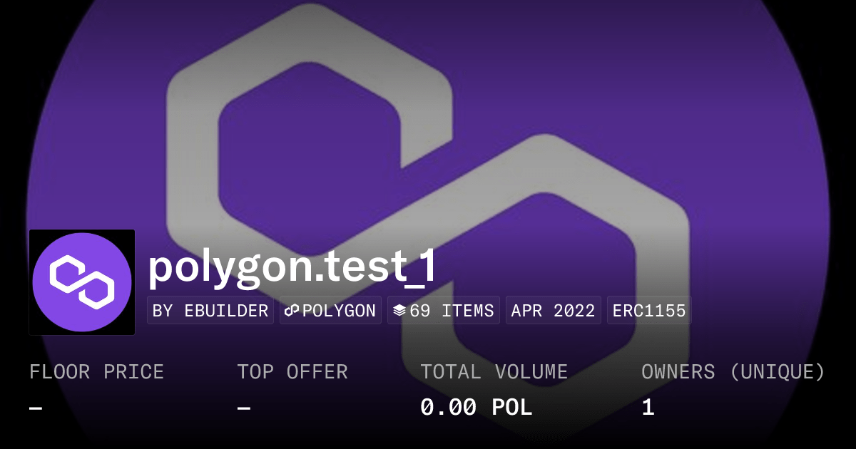 Polygon Test 1 Collection Opensea
