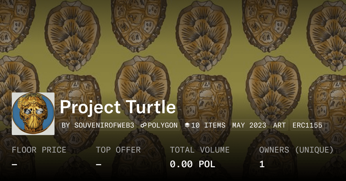 Project Turtle Collection Opensea