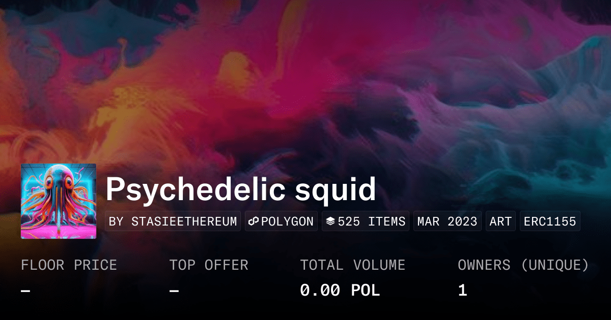 Psychedelic Squid Collection Opensea