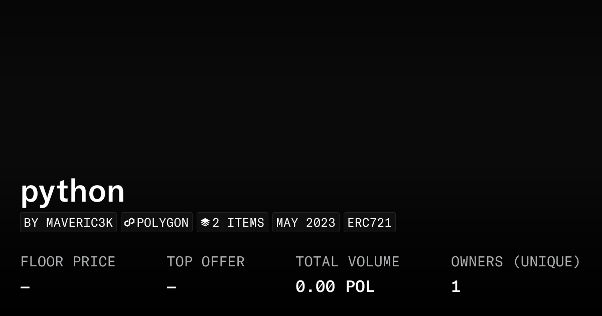 Python Collection Opensea