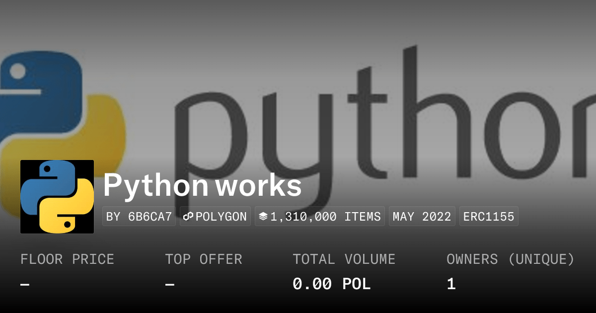 Python Works Colección Opensea