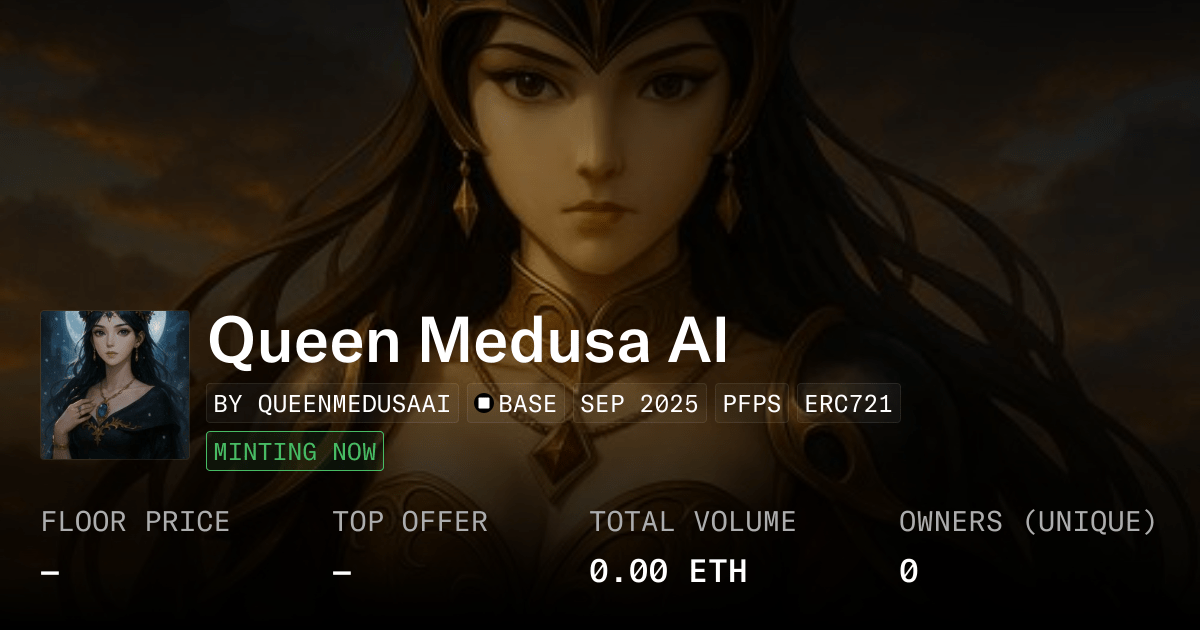Queen Medusa Ai Collection Opensea