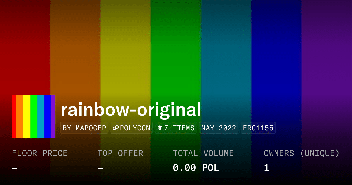 Rainbow Original Collection Opensea