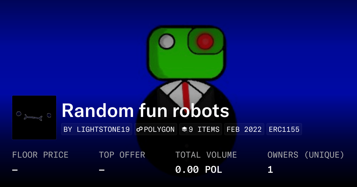 Random Fun Robots Collection Opensea