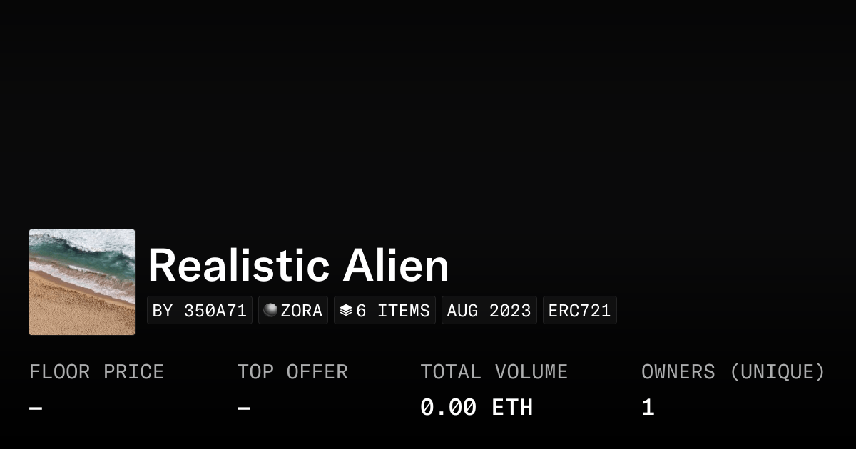 Realistic Alien Collection Opensea