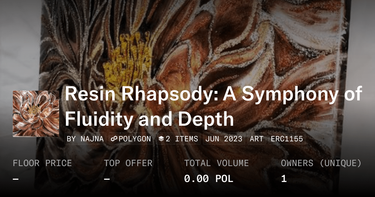 Resin Rhapsody A Symphony Of Fluidity And Depth Collection Opensea