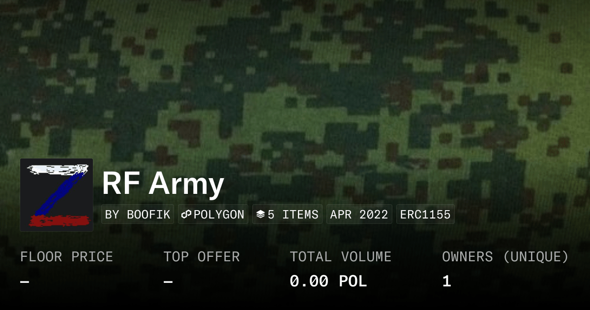 Rf Army Collection Opensea