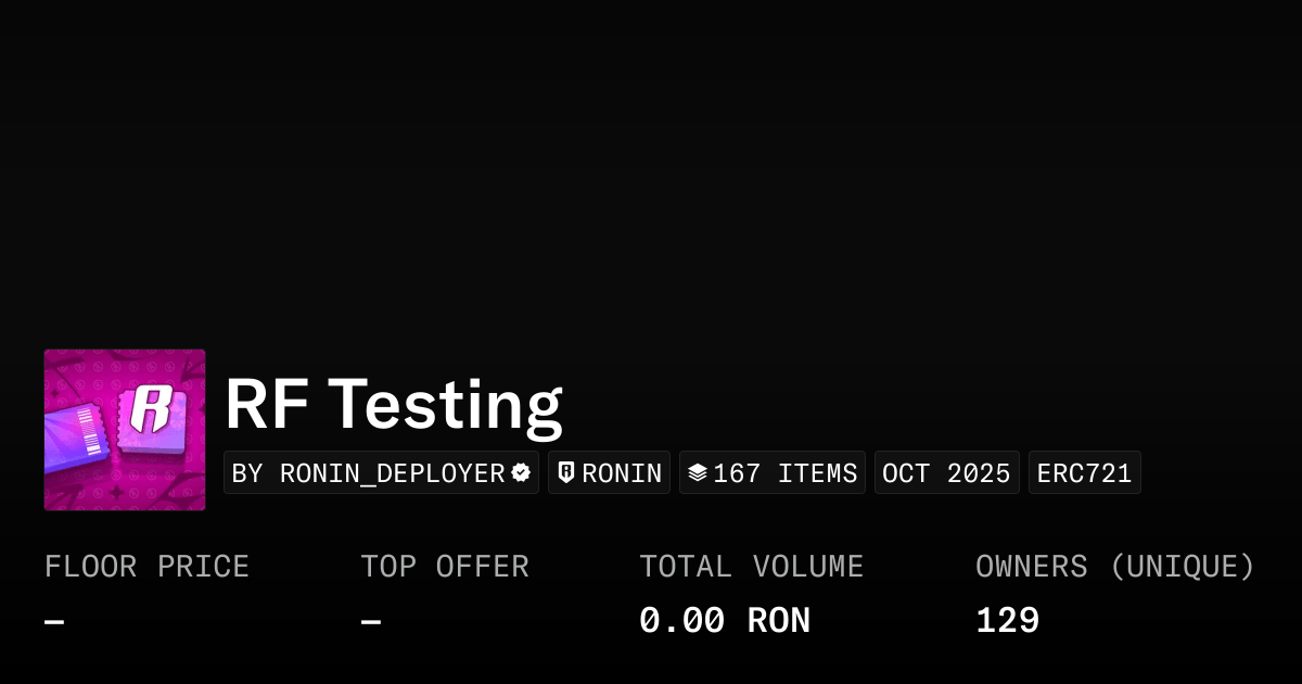 Rf Testing Collection Opensea