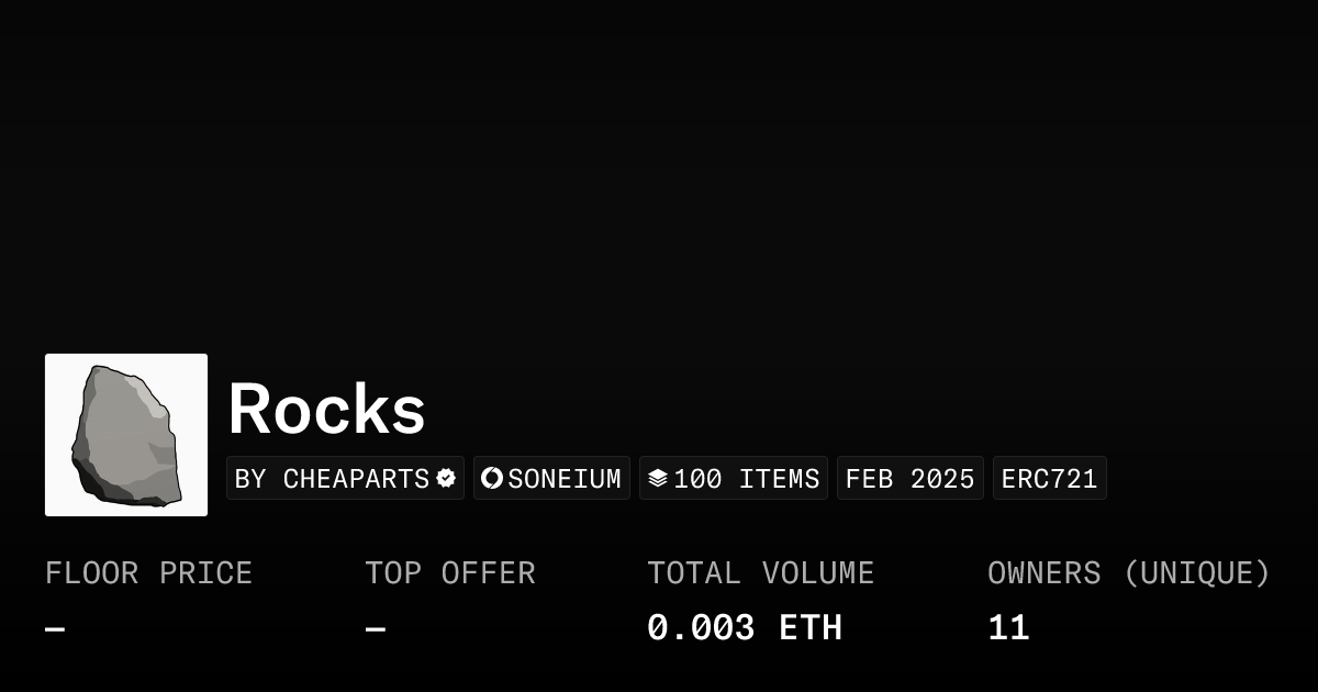 Rocks Collection Opensea