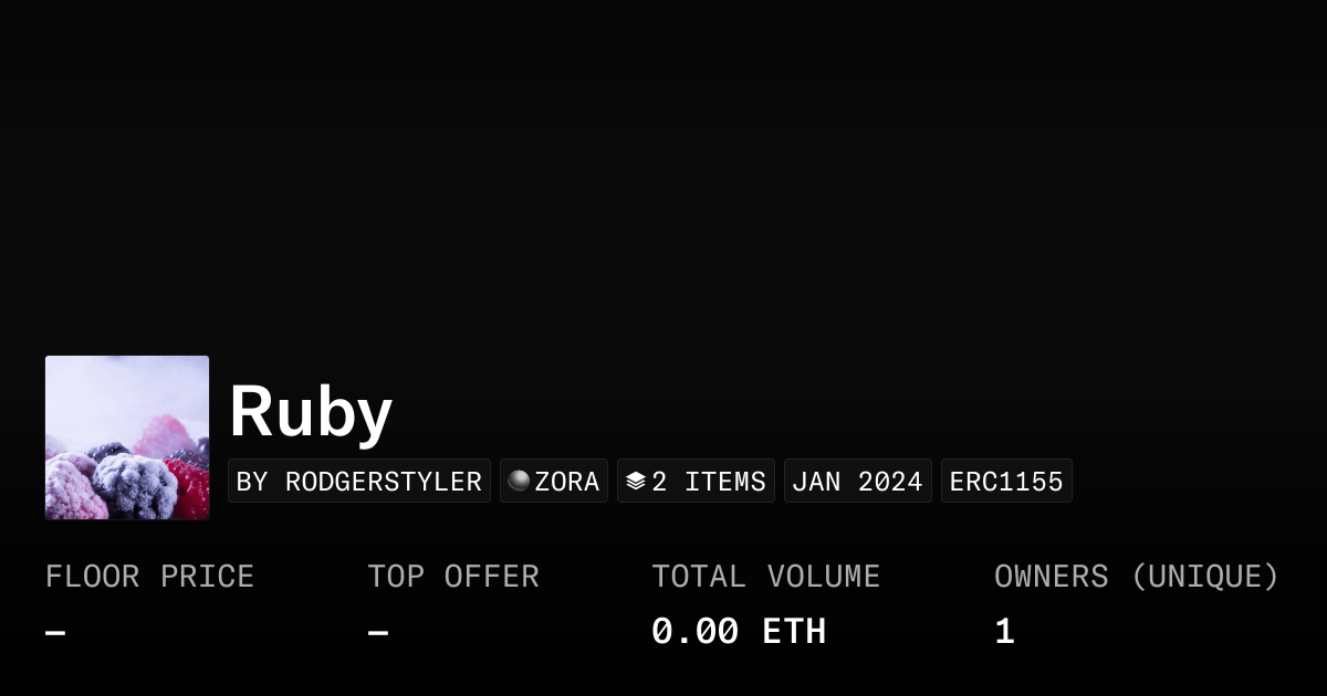 Ruby Collection Opensea