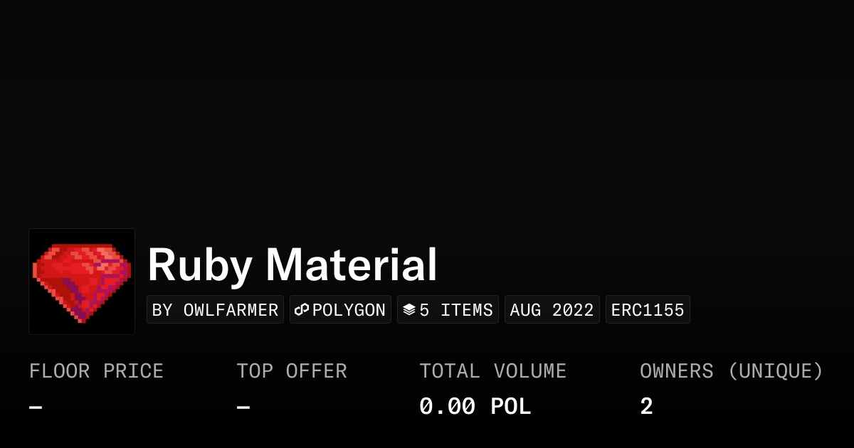 Ruby Material Collection Opensea