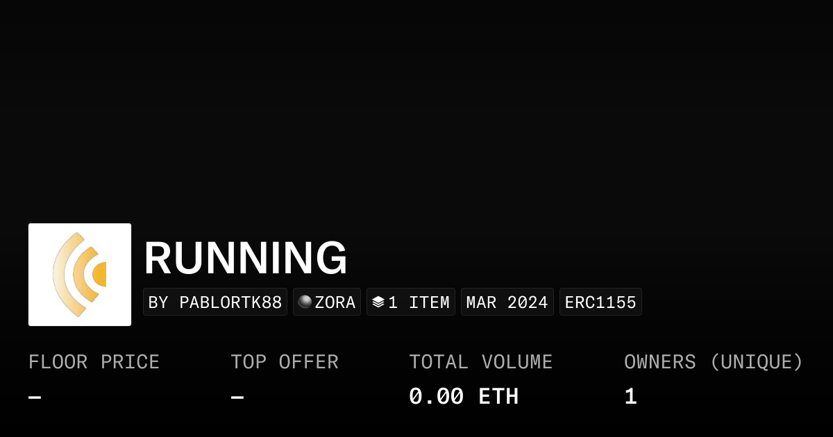 Running Collection Opensea