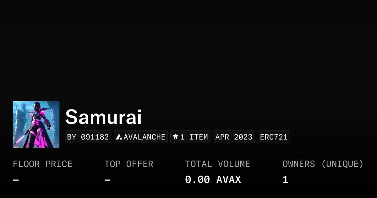 Samurai Collection Opensea
