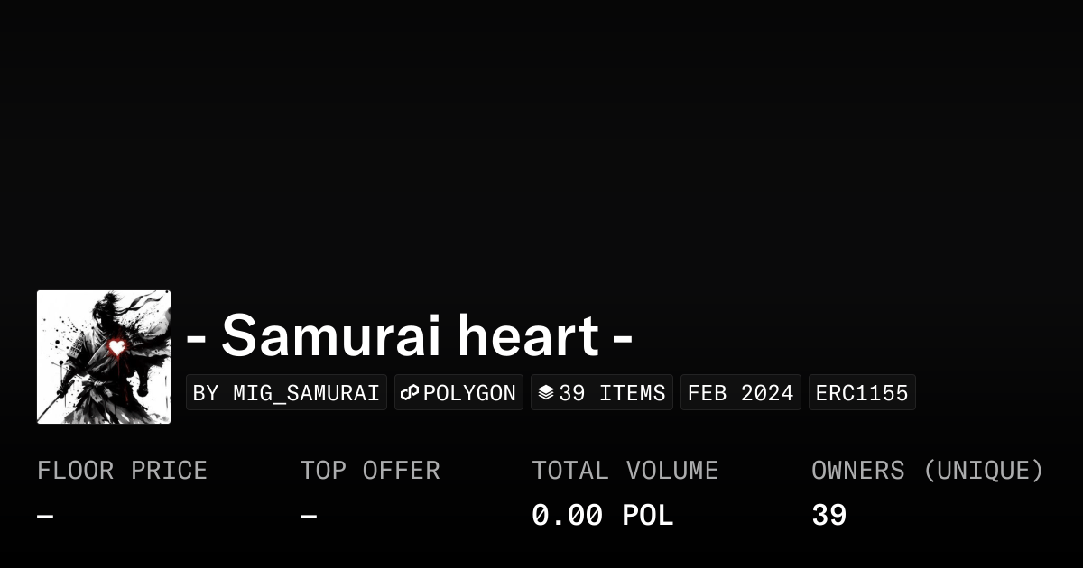 Samurai Heart 0 002 Weth Collection Opensea
