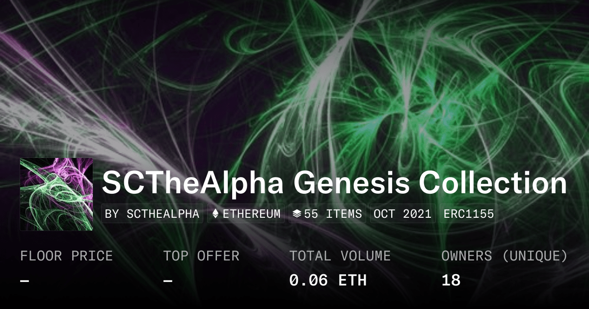 Scthealpha Genesis Collection Collection Opensea