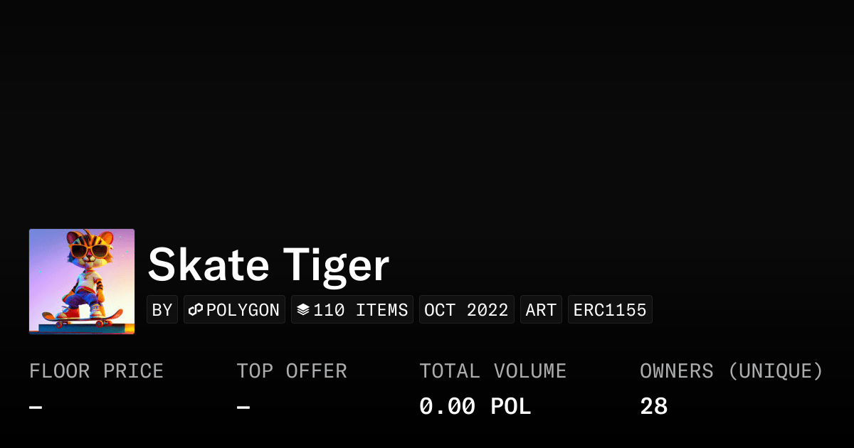 Skate Tiger Collection Opensea