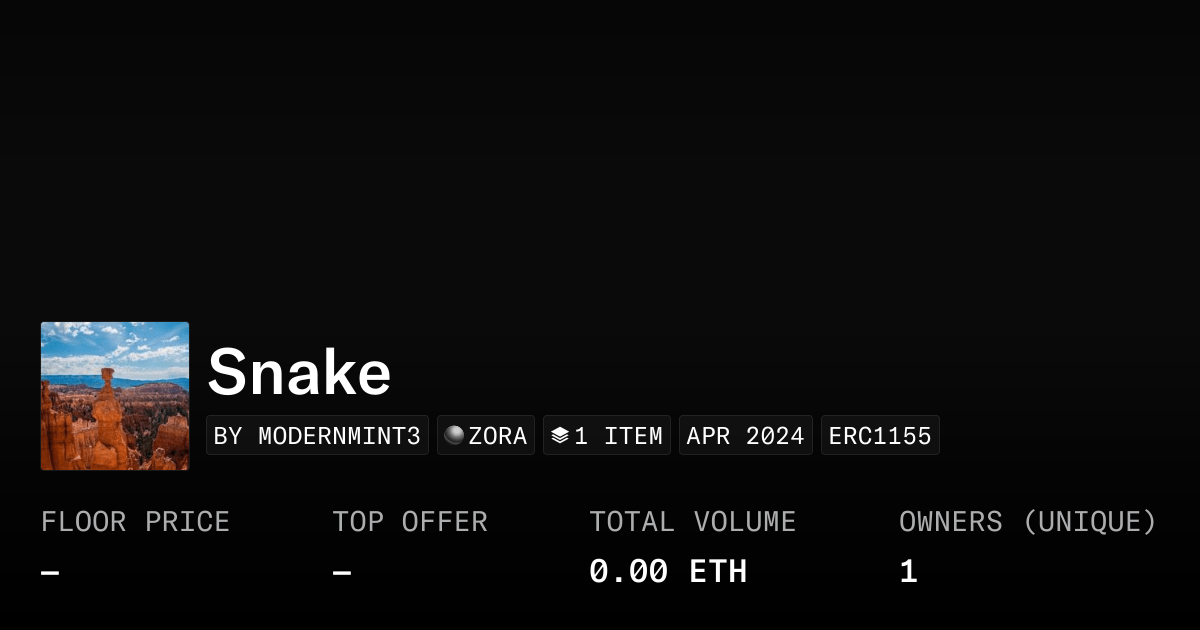 Snake Collection Opensea